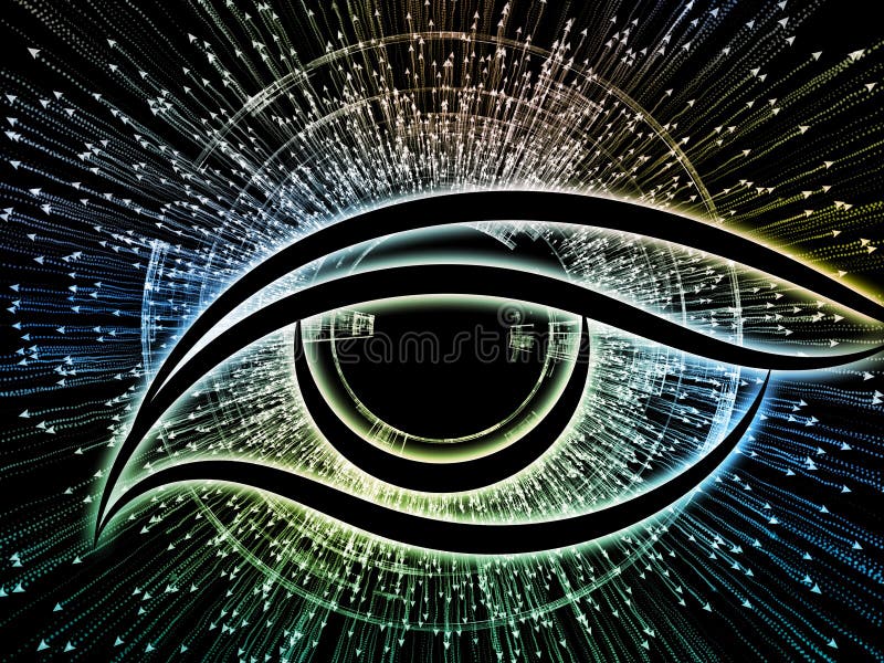 Paths of Visual Information Stock Illustration - Illustration of ...