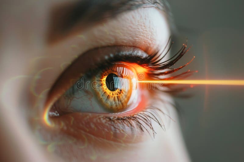 Eye with Laser Vision Correction, Detailed View. Stock Photo - Image of ...