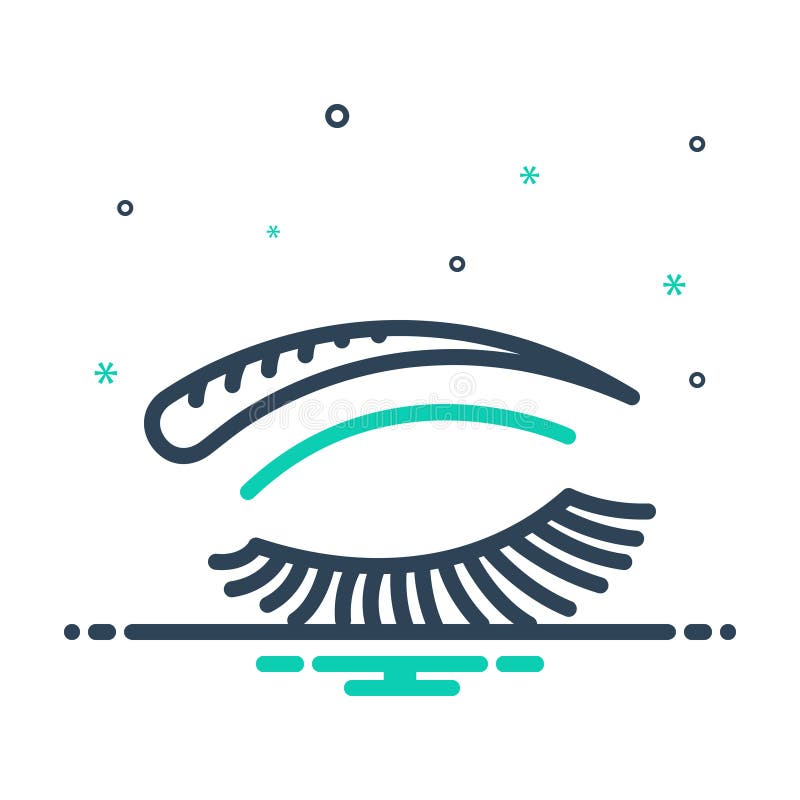 Mix Icon for Eye Lashes Brow, Beautiful and Makeup Stock Vector ...