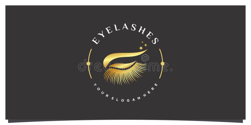 Eye Lashes Logo Design Concept Premium Vector Stock Illustration ...