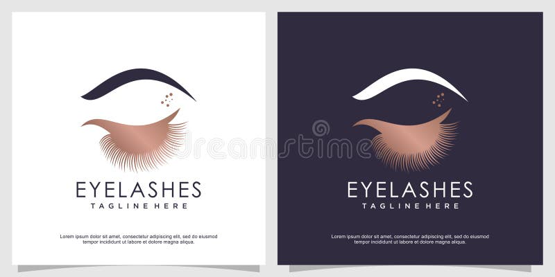 Eye Lashes Logo Design Concept Premium Vector Stock Vector ...