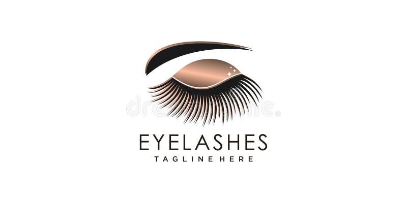 Eye Lashes Logo Design Concept Premium Vector Stock Vector ...