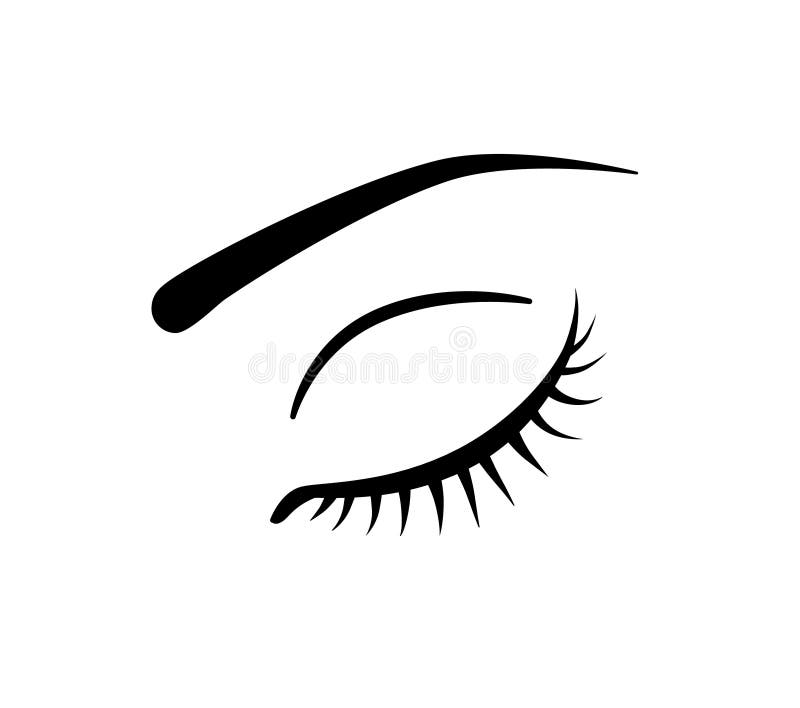 Eye with Lashes Vector Icon Stock Vector - Illustration of face ...