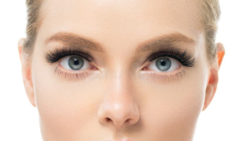Eye Lashes Woman Beauty Face Macro Stock Photo - Image of caucasian ...