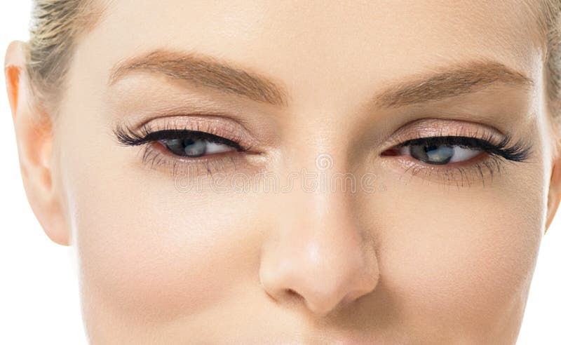 Eye Lashes Woman Beauty Face Macro Stock Image - Image of black ...
