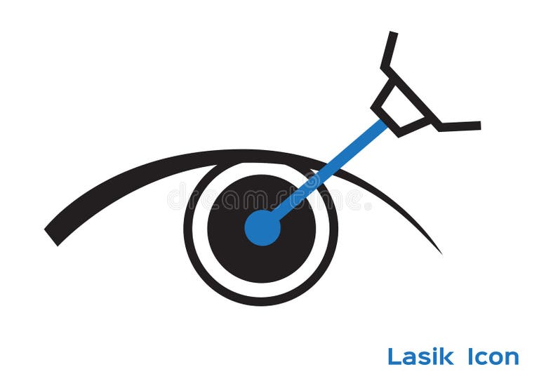 Eye lasik icon , logo and stock illustration. Illustration of surgeon ...