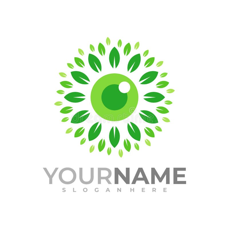 Eye Leaf Logo Vector Template, Creative Eye Logo Design Concepts Stock ...