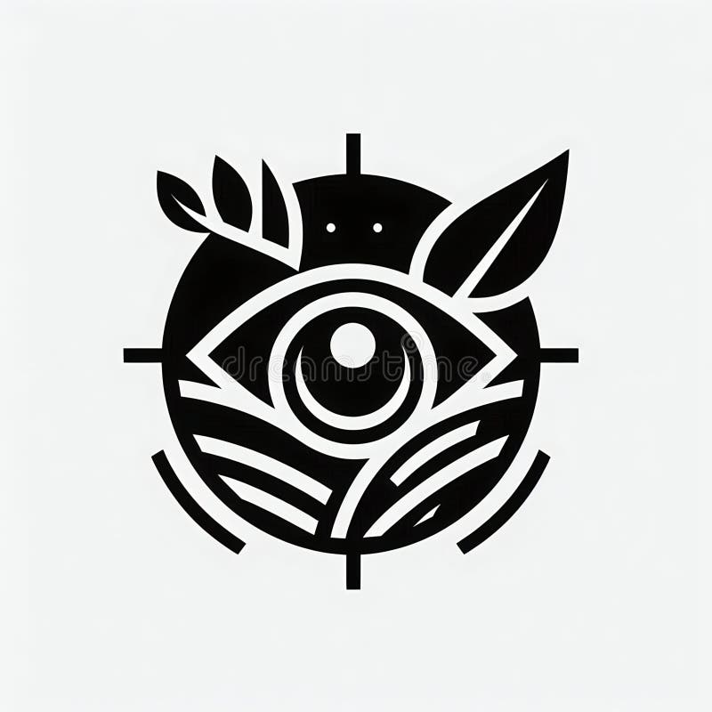 Eye and Leaf Shaped Logo Vector Design Stock Illustration ...