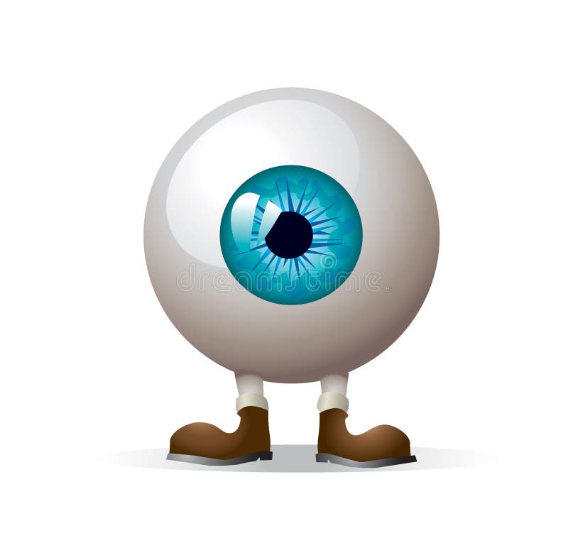 Eye with legs stock vector. Illustration of iris, ball - 21065450