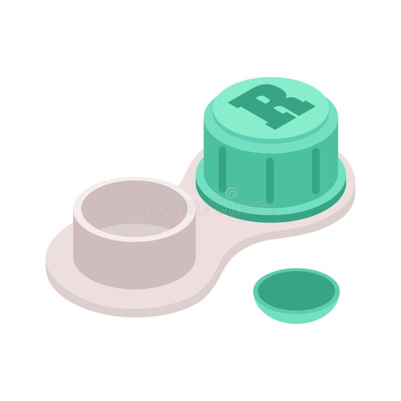 Eye Lens Case Composition stock vector. Illustration of sight - 236661318