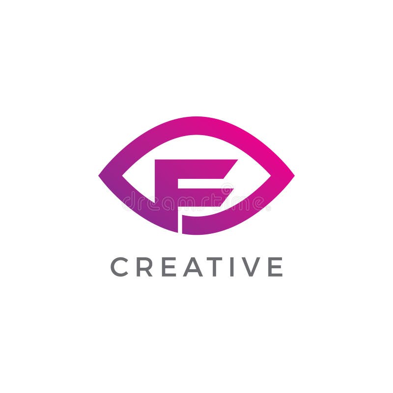 Eye Letter F Logo. F Letter Design Vector with Eye Stock Illustration ...
