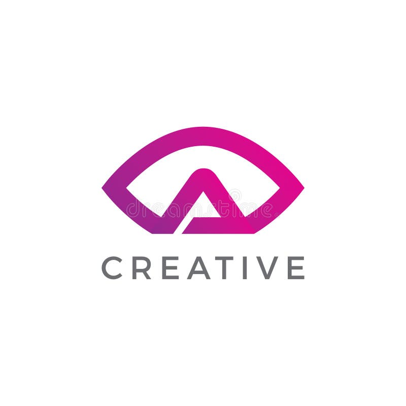 Eye Letter a Logo. a Letter Design Vector with Eye Stock Illustration ...