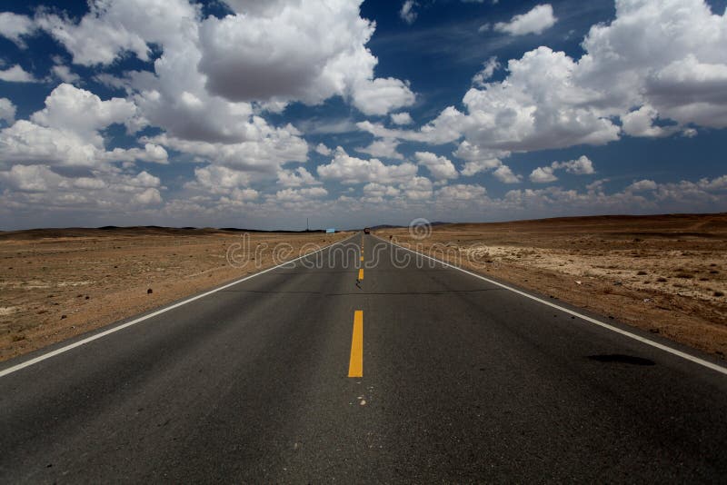 Side View Of Empty Highway In Mountain Range Stock Image - Image of ...