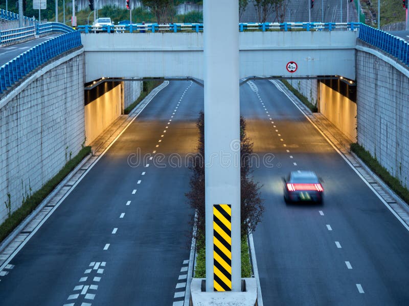 Eye Level View of an Internchange Stock Image - Image of city, asphalt ...