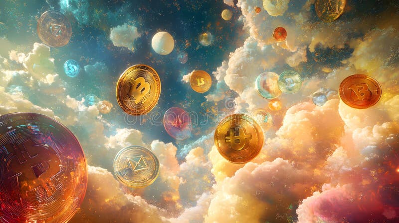 An Eye-level View of a Surreal Dreamscape Filled with Vibrant Stock ...