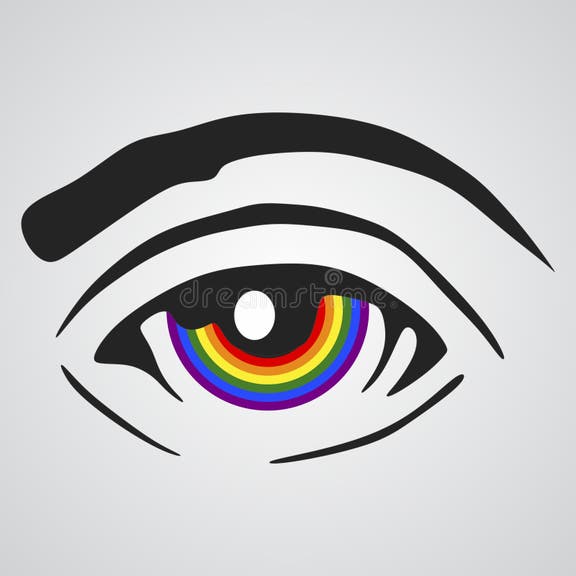 Eye stock vector. Illustration of lgbt, close, beauty - 91837754