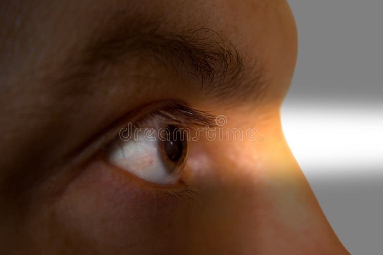 Eye and light beam stock photo. Image of dirty, crime - 3730140