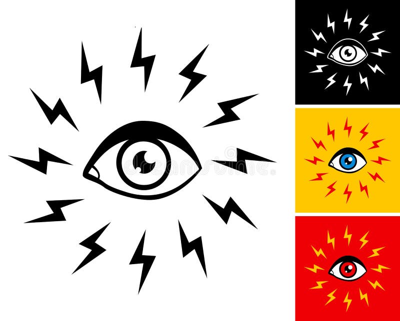 Eye and lightning stock vector. Illustration of hypnosis - 29535093