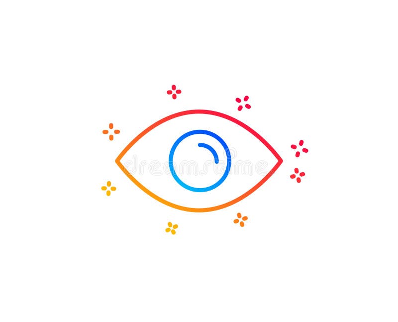Eye Line Icon. Look or Optical Vision Sign. Vector Stock Vector ...