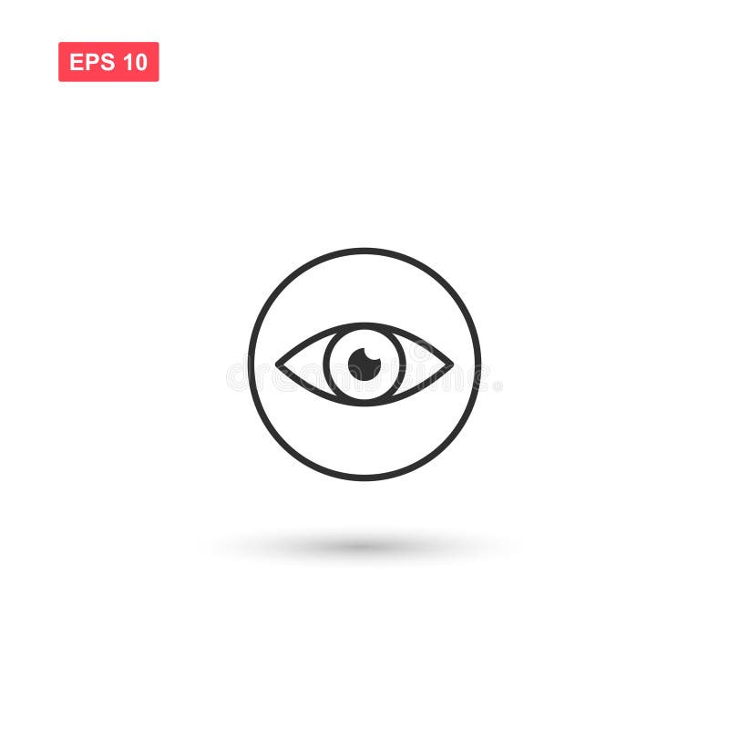 Eye Line Icon Vector Design Isolated Stock Vector - Illustration of ...