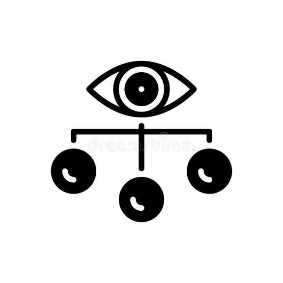 Black Solid Icon for Overseeing, Supervising and Operate Stock ...