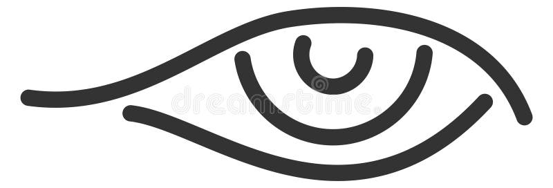 Eye Linear Icon. Vision Symbol Stock Vector - Illustration of sight ...