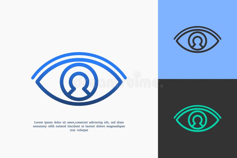 Eye lock key logo design stock vector. Illustration of identity - 301370232
