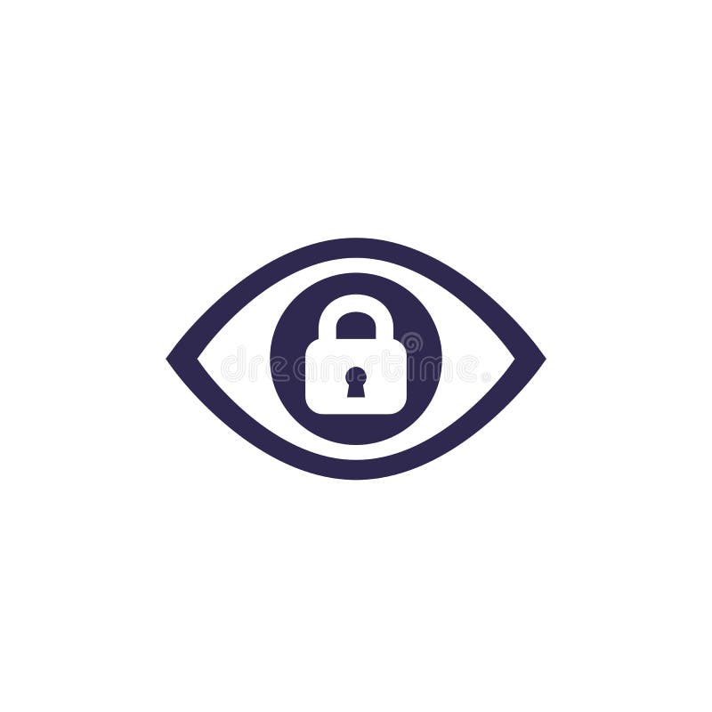 Eye and Lock, Privacy Control Icon, Vector Stock Vector - Illustration ...