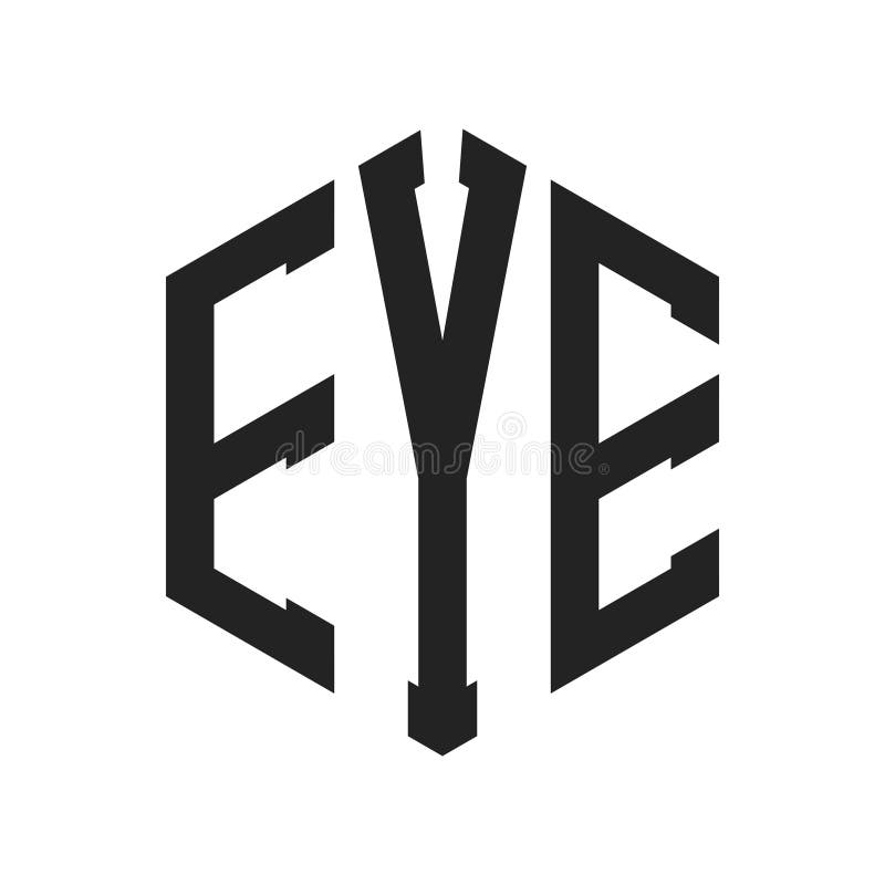 EYE Logo Design. Initial Letter EYE Monogram Logo Using Hexagon Shape ...