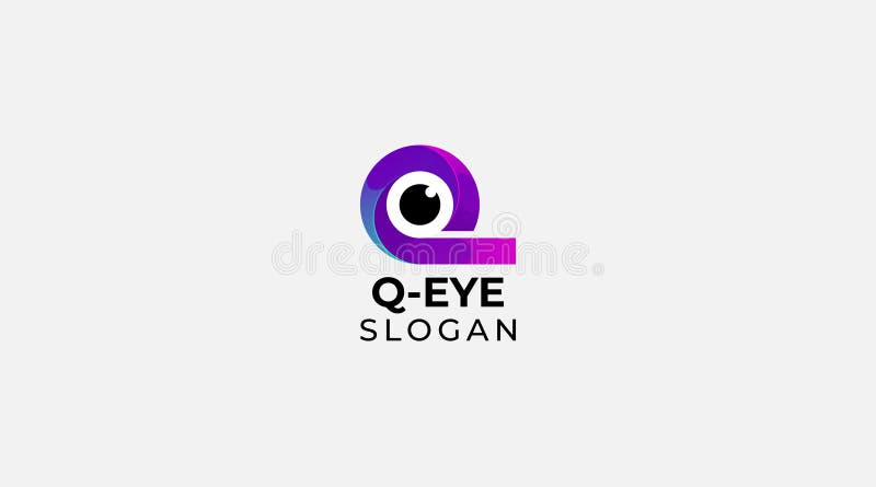 Eye Logo with Letter Q Initial Logo Template Stock Vector ...