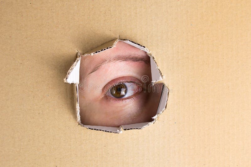 Eye looking stock image. Image of camera, people, cardboard - 47533257