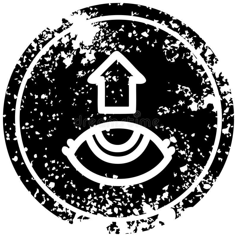 Eye Looking Up Distressed Icon Stock Vector - Illustration of mystic ...