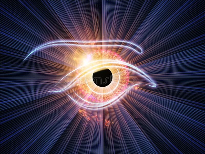 Eye of the machine stock illustration. Illustration of center - 24385691