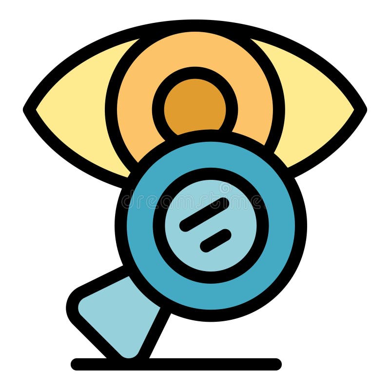 Eye Magnifier Icon Vector Flat Stock Vector - Illustration of eyesight ...
