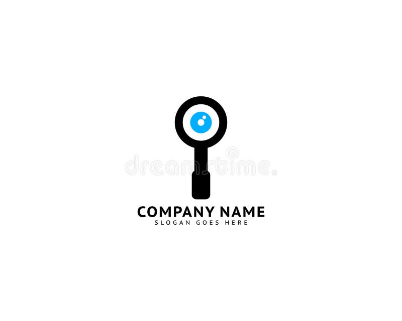 Magnifying Glass Logo Template Design Stock Vector - Illustration of ...