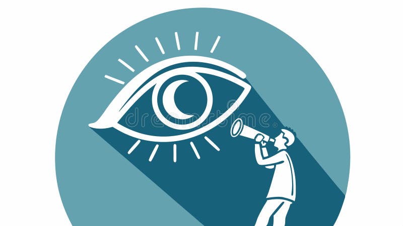 Eye with Magnifying Glass, Symbolizing Observation and Insight, Vector ...