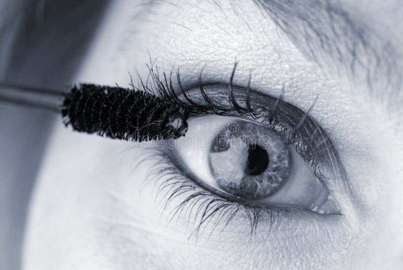 Portrait with an Original Colour Make-up Stock Image - Image of black ...