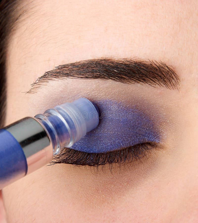 Eye with make-up stock photo. Image of purple, female - 5221582