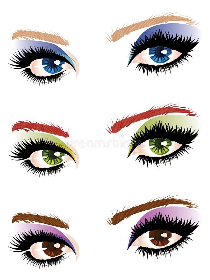 Eye make up stock vector. Illustration of painting, person - 36277536