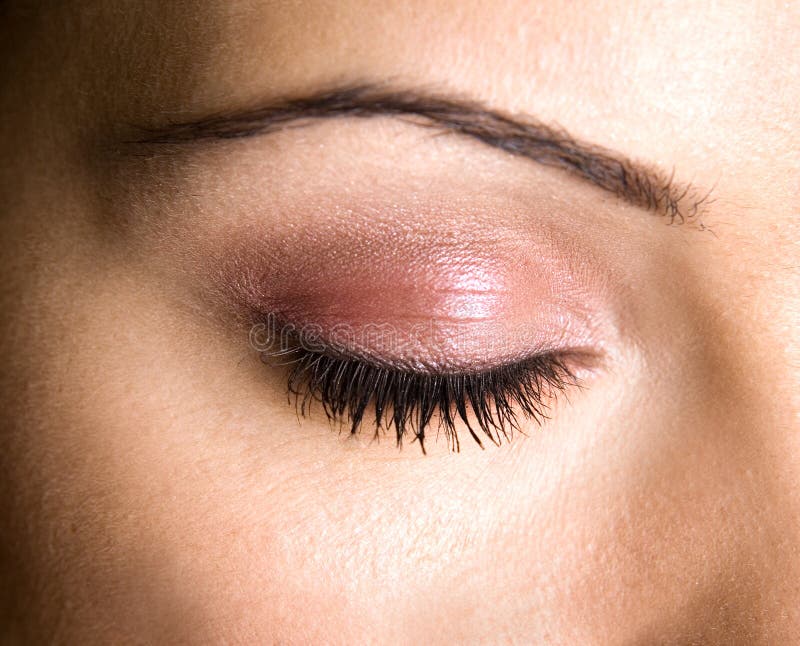 Eyelid with Blood Vessels Veins Stock Image - Image of white, closeup ...