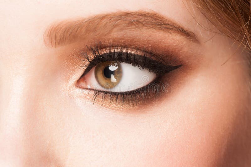 Eye with makeup stock image. Image of eyebrow, eyelid - 34103261