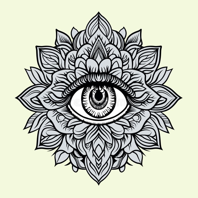 Eye Mandala For Tattoom, Sticker Picture. Image: 283108476