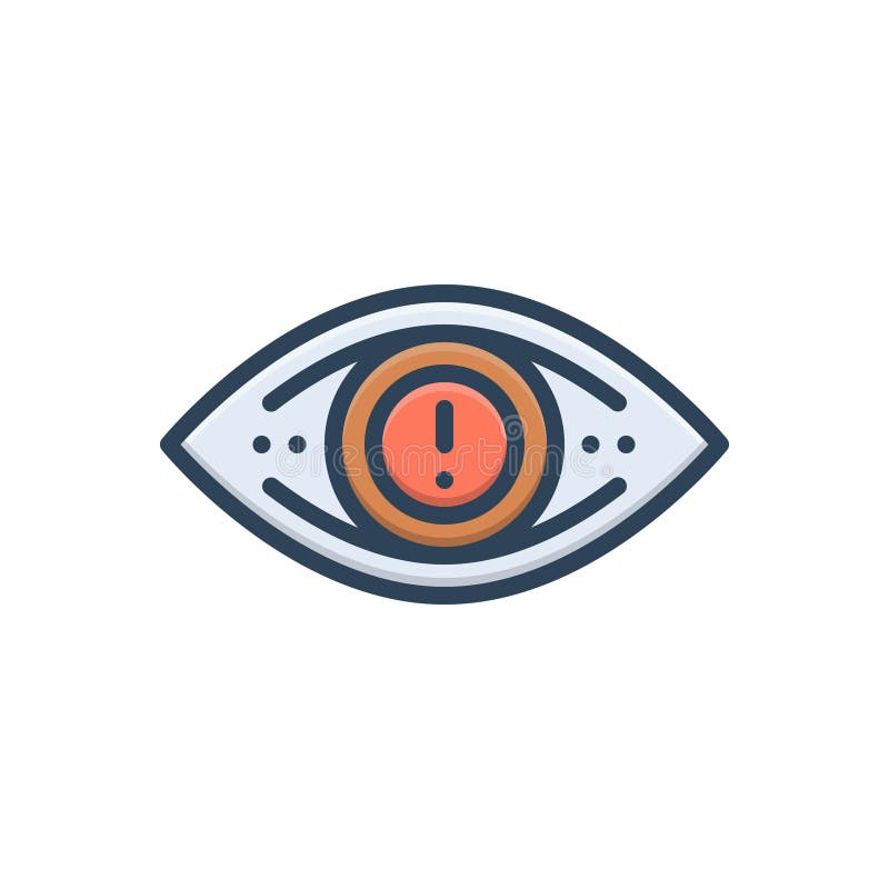 Color Illustration Icon for Eye Mark, Eye and Optical Stock ...