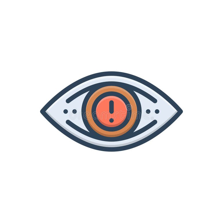 Color Illustration Icon for Eye Mark, Eye and Optical Stock ...