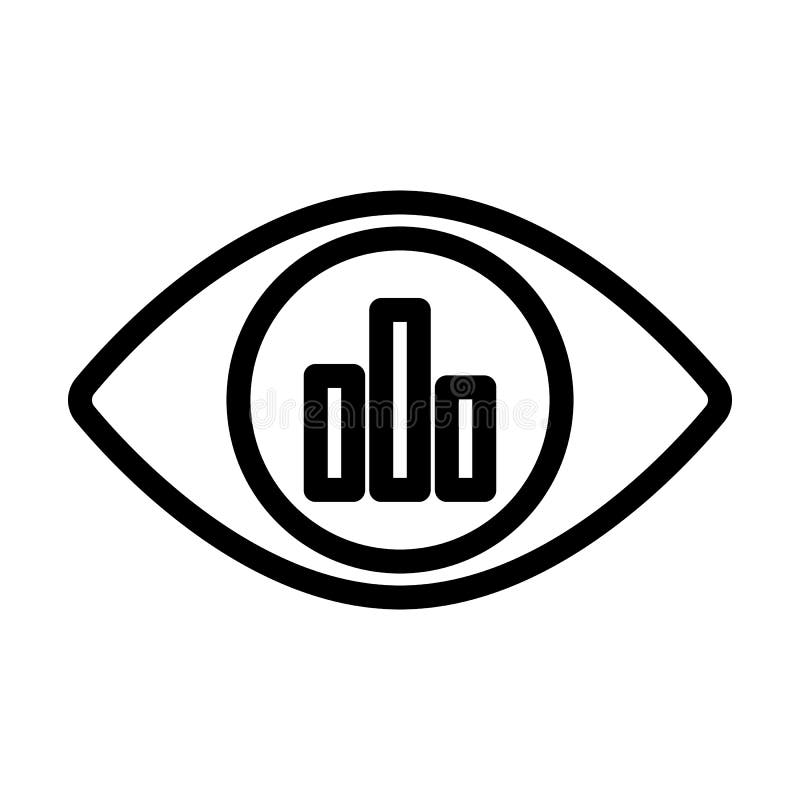 Eye with Market Chart Inside Pupil Icon Stock Vector - Illustration of ...