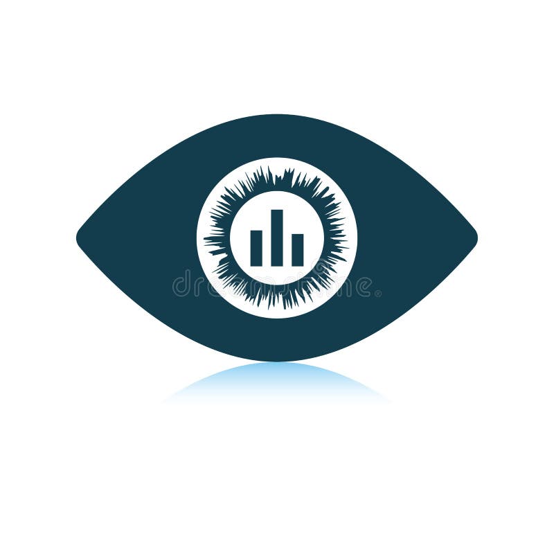 Eye with Market Chart Inside Pupil Icon Stock Vector - Illustration of ...