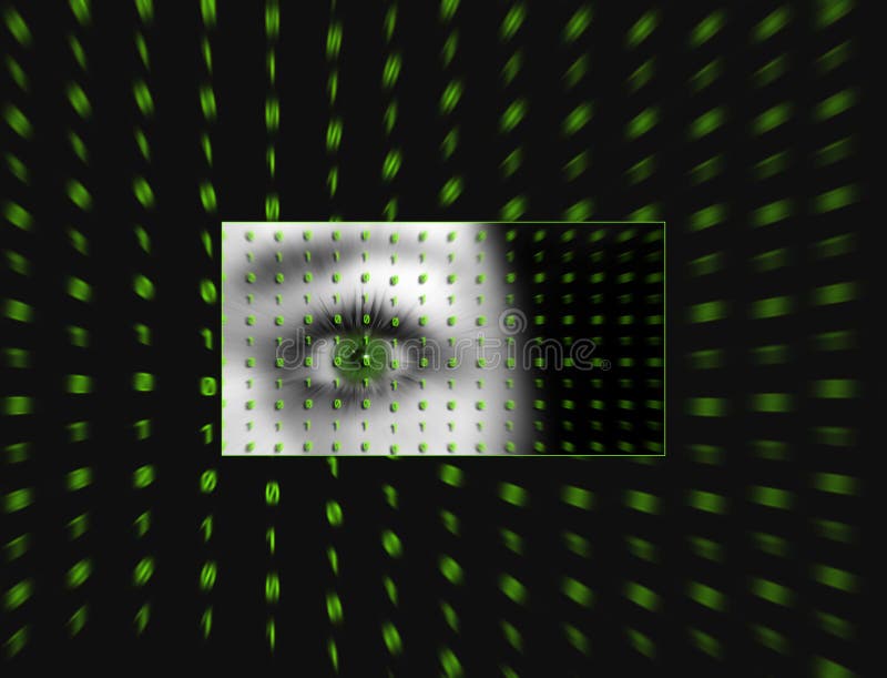 Eye of the Matrix stock illustration. Illustration of neon - 236862