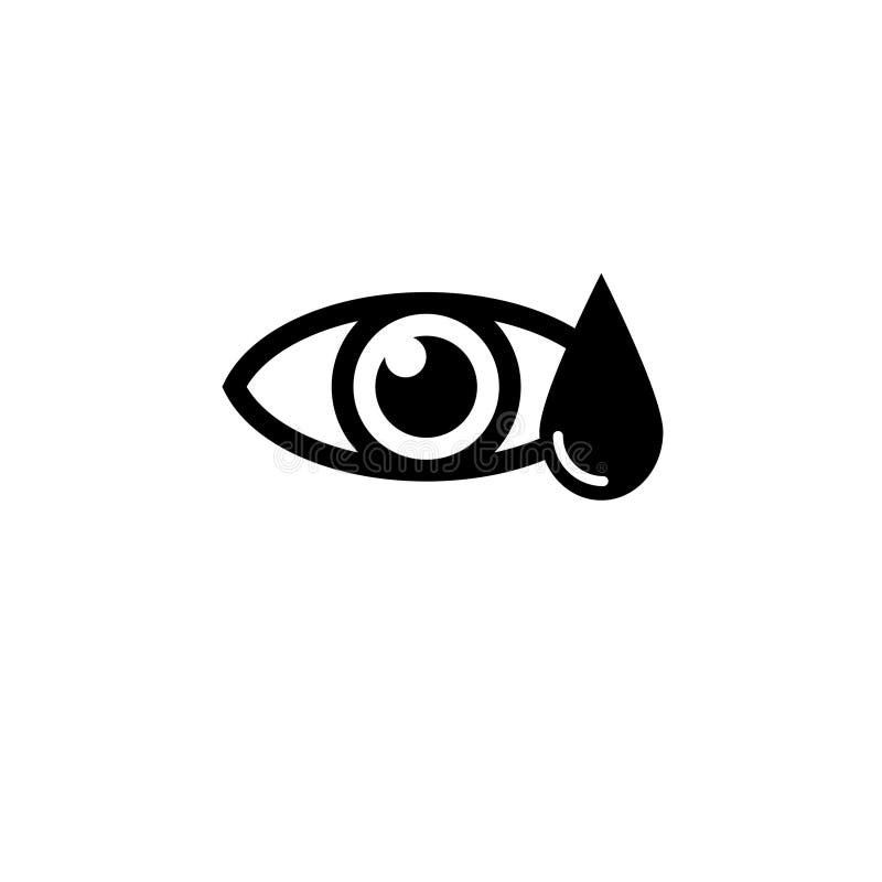 Eye with Medicine Water Drop Solid Flat Vector Icon Isolated on White ...