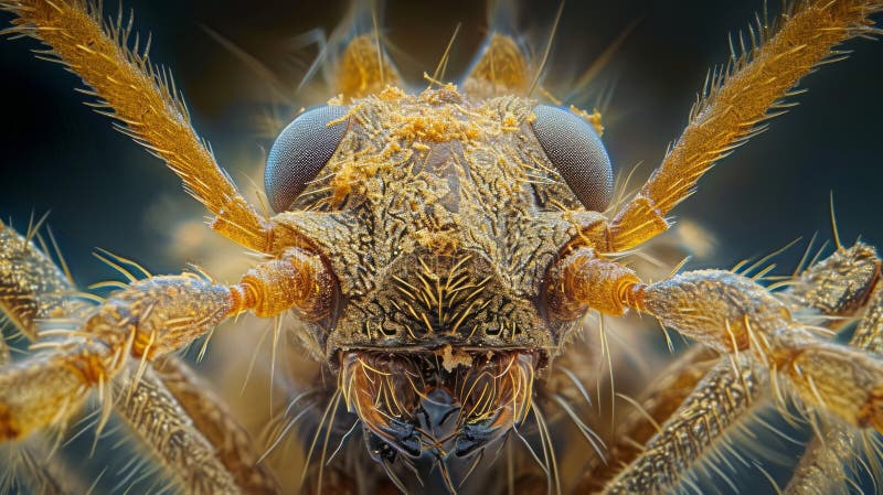 The Eye of Microscopic Insects or Invertebrates Macro Close Up. Stock ...