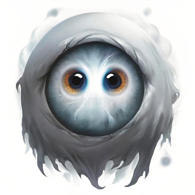 Eye Monster with a White Eyes Stock Illustration - Illustration of ...